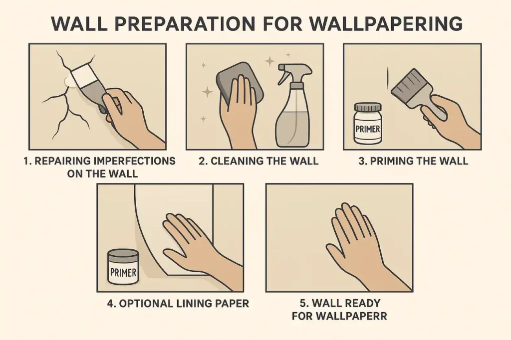 How to Prep Walls for Wallpaper: Clean, Repair, Prime